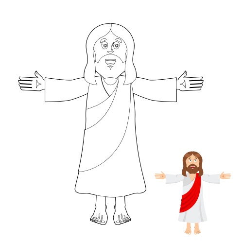 Jesus Outline Drawing Vector Images (over 2,600)