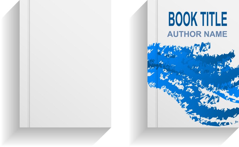 Book cover design template with abstract splash Vector Image