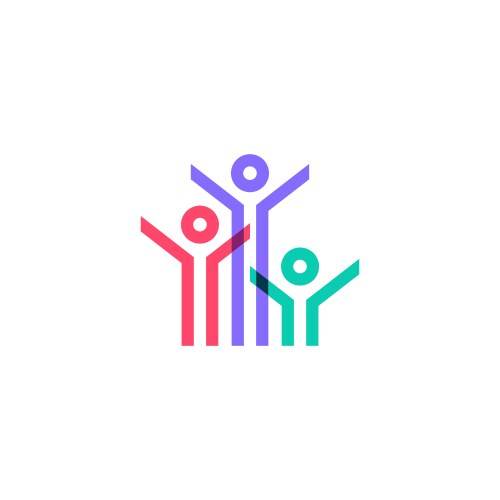 Human resources people search hr logo Royalty Free Vector