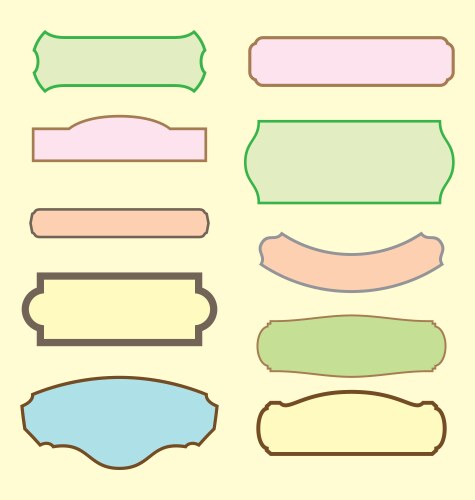 Blank labels Royalty Free Vector Image - VectorStock