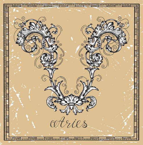 Aries zodiac sign Royalty Free Vector Image - VectorStock