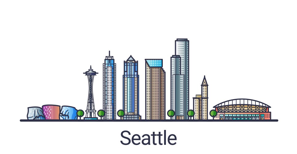 Seattle Skyline Vector Images (over 550)