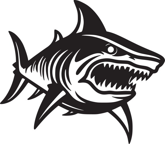 Blue shark icon Royalty Free Vector Image - VectorStock
