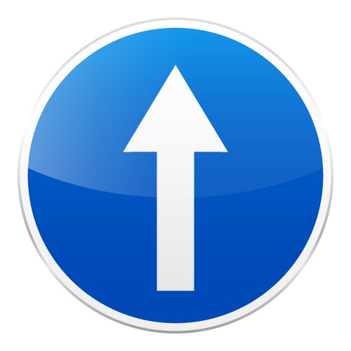 Road signs collection isolated on white background