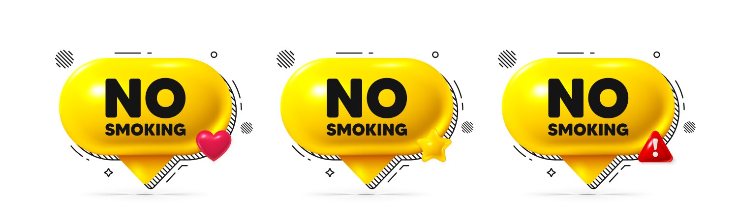 No smoking tag stop smoke sign text box speech Vector Image
