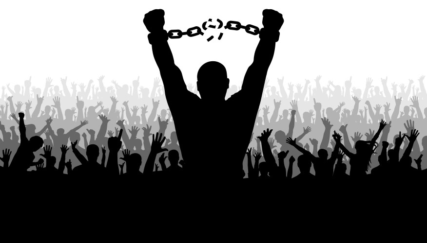 Free man Royalty Free Vector Image - VectorStock