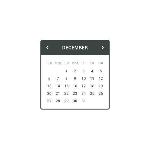 2025 calendar months typography in cursive Vector Image