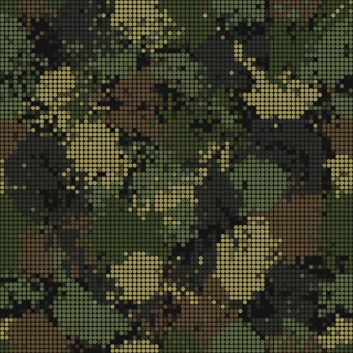 Brown camouflage pattern with pixel effect Vector Image