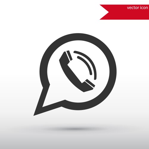 Call icon noisy phone flat calling symbol Vector Image