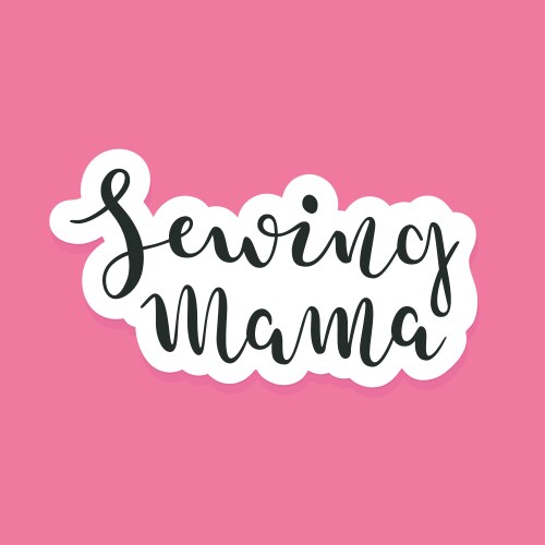 Hand drawn mama bear calligraphy lettering Vector Image