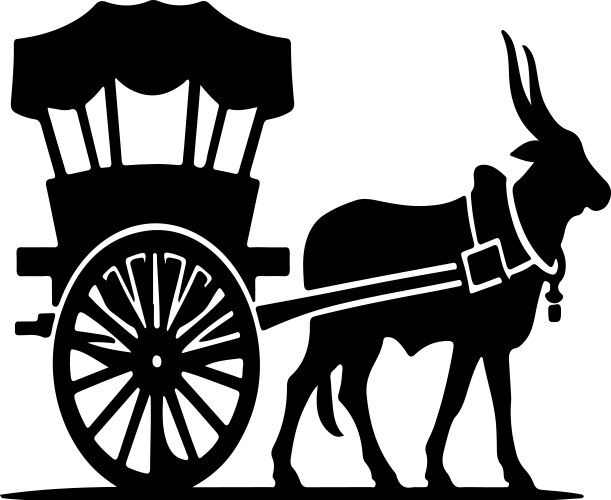 Bullock Cart Vector Images (75)