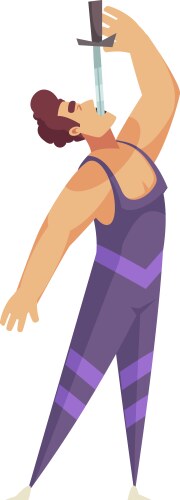 Circus artist cartoon character set Royalty Free Vector