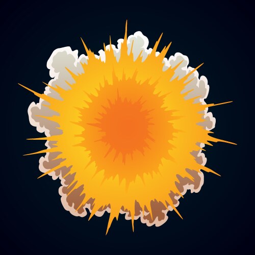 Explosion animation animation for game of the Vector Image