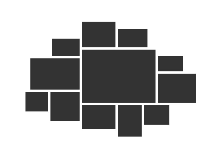 Photo collage template Royalty Free Vector Image