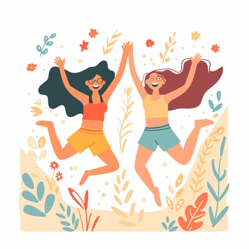 Two Women Vector Images (over 17,000)