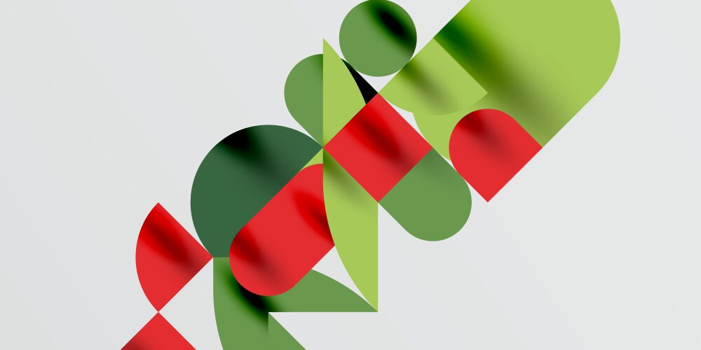 Circles semi circles squares and round shapes Vector Image