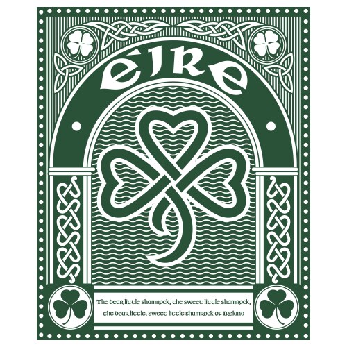 Irish celtic design in vintage retro style Vector Image