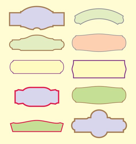 Blank labels Royalty Free Vector Image - VectorStock