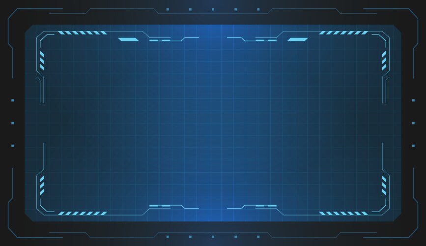 Hud frames white grey user interface elements Vector Image