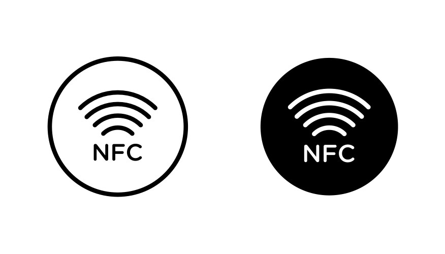 Nfc icon set Royalty Free Vector Image - VectorStock