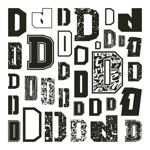 Stylish Font Letter D Vector Images (over 4,900)