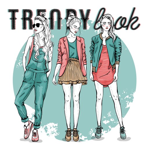 Fashion girl Royalty Free Vector Image - VectorStock