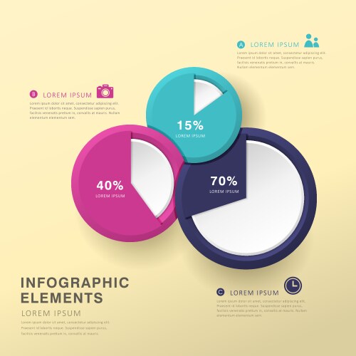 Abstract pie chart infographics Royalty Free Vector Image