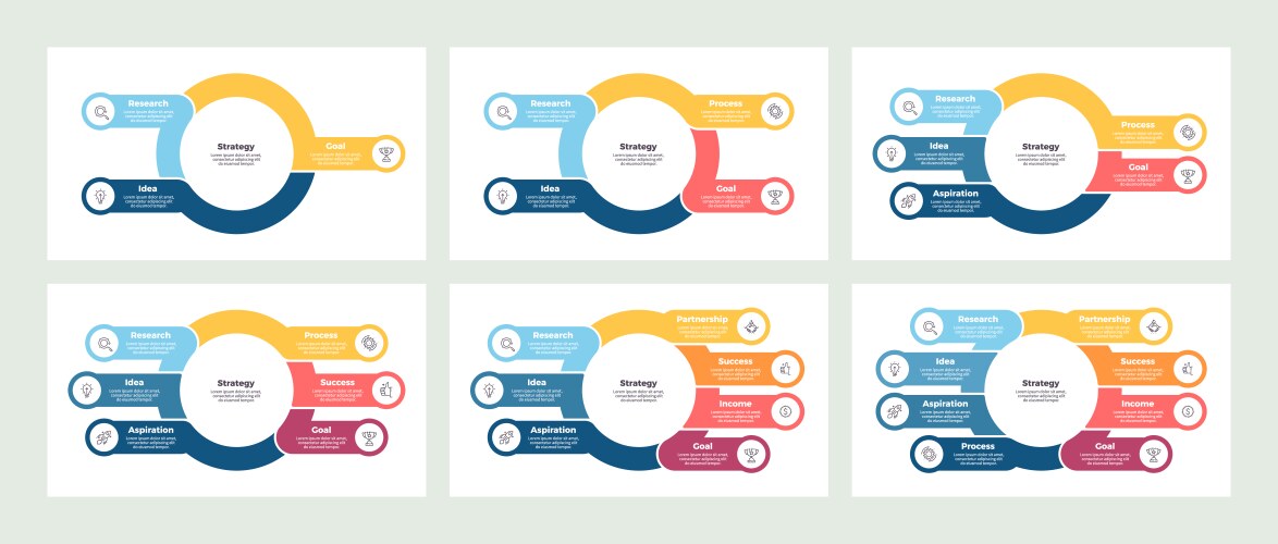 Light bulb infographic idea chart with 5 steps Vector Image
