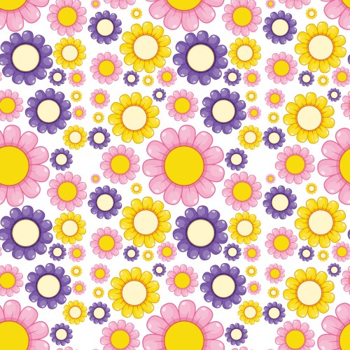 Simple floral pattern Royalty Free Vector Image