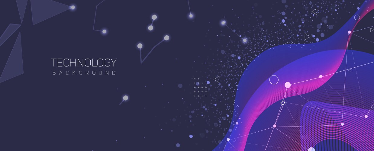 Template for science and technology presentation Vector Image