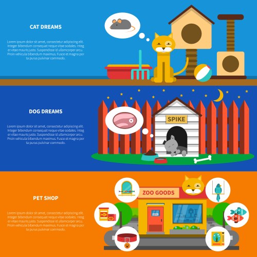 Home pets set Royalty Free Vector Image - VectorStock