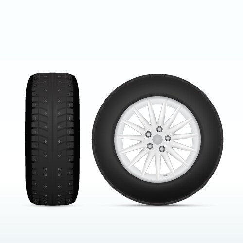 Realistic tire Royalty Free Vector Image - VectorStock