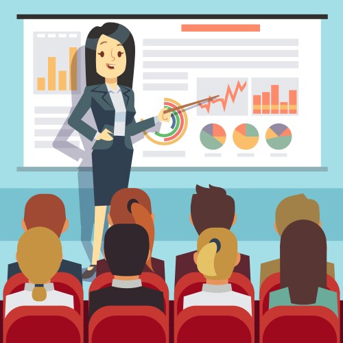 Conference concept business Royalty Free Vector Image