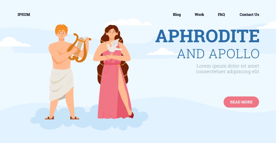 Banner with goddesses and gods ancient greek Vector Image