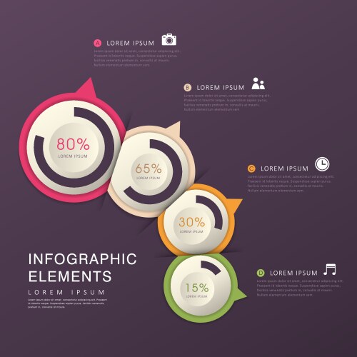 Abstract chart infographics Royalty Free Vector Image
