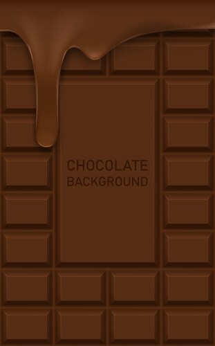 Chocolate background with gold paper Royalty Free Vector