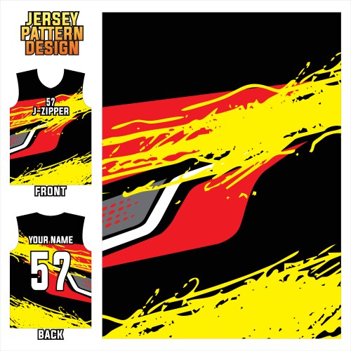 Sublimation printing jersey design Royalty Free Vector Image