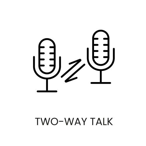 Two way conversation line icon Royalty Free Vector Image