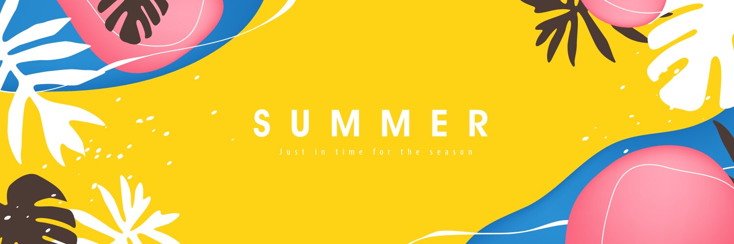 Summer background layout banner design Royalty Free Vector