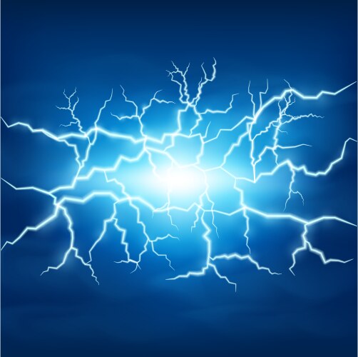 Lightning realistic energy glow special weather Vector Image