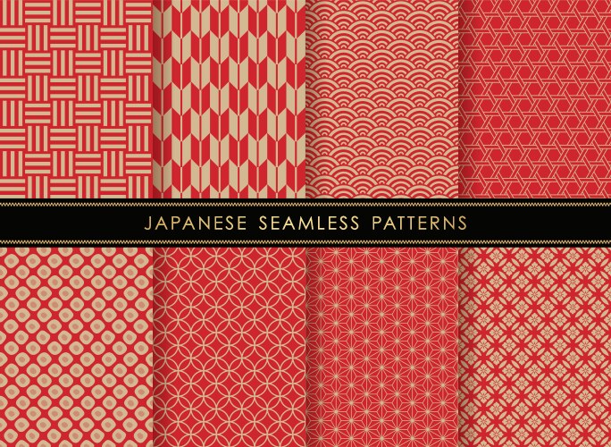 Japanese style seamless great wave Royalty Free Vector Image