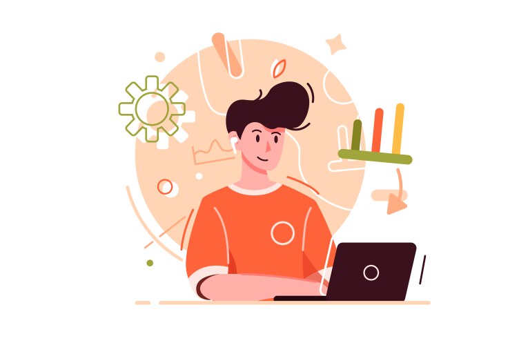 Cartoon Computer Guy Vector Images (over 12,000)