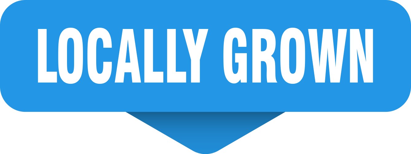 Locally grown sticker sign isolated Royalty Free Vector