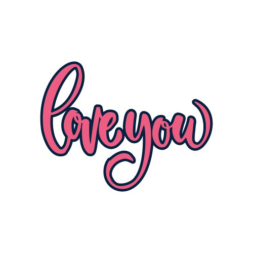 Word love script Royalty Free Vector Image - VectorStock