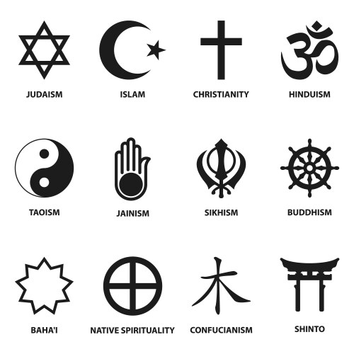 Religious symbols Royalty Free Vector Image - VectorStock