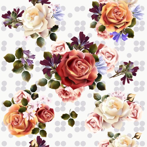 Simple floral pattern Royalty Free Vector Image