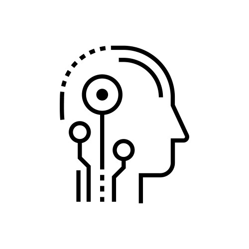 Artificial intelligence icon sign logo Royalty Free Vector