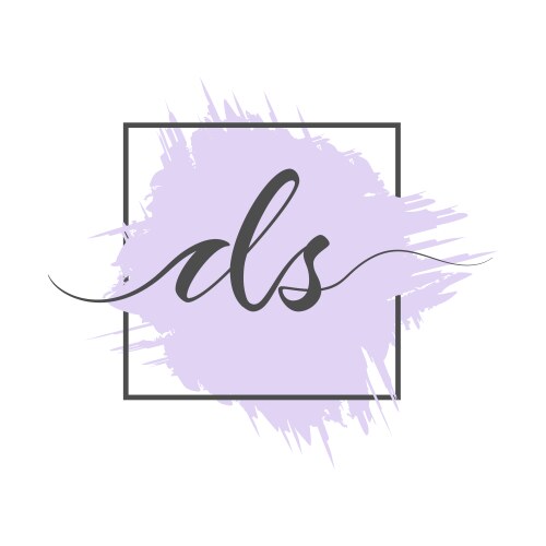 Calligraphic lowercase letters db are written Vector Image