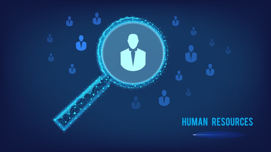 Human resources hr management recruitment Vector Image