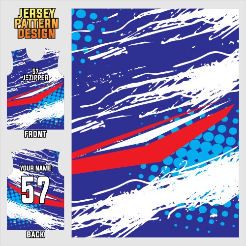 Sublimation printing jersey design Royalty Free Vector Image